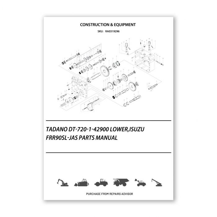 Tadano Dt-720-1-42900 Lower,Isuzu Frr90Sl-Jas Parts Manual
